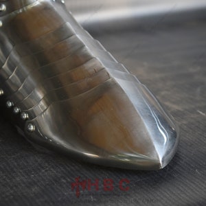 Hand-forged Gothic 15th Century Sabaton Foot Armour for Buhurt ...