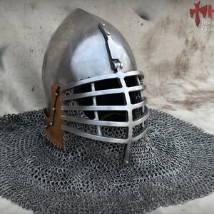 Wolf Ribs Buhurt Helmet - 14th-15th Century for HMB/IMCF Steel Combat ...
