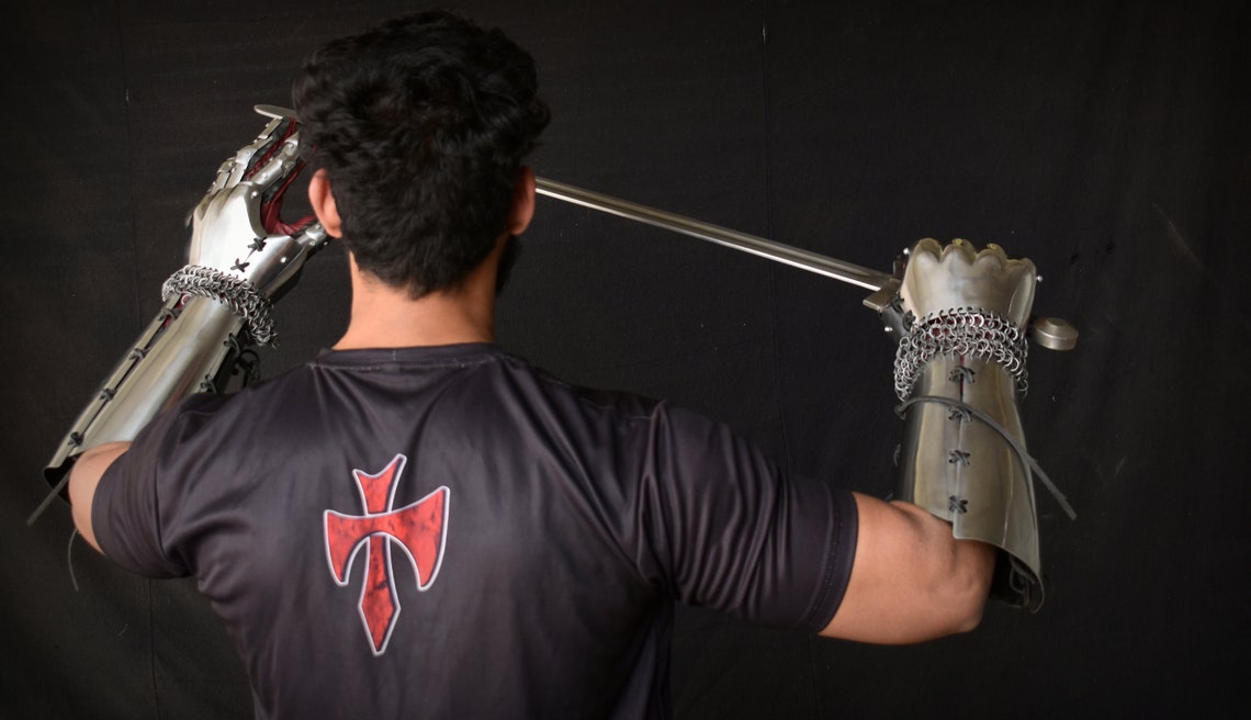 Steel Japanese SCA Gauntlet | Etsy