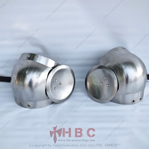 Hand-forged Medieval Elbow Cop Armor With Side Rondel Attached | Buhurt ...