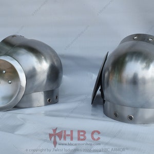 Hand-forged Medieval Elbow Cop Armor With Side Rondel Attached | Buhurt ...