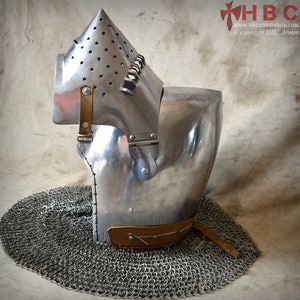 Medieval Houndskull Bascinet Helmet With Chainmail Attached /medieval ...