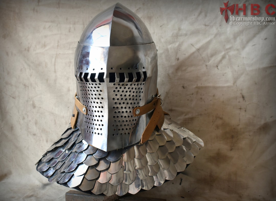 Bascinet Spoleto – Authentic Bacinet With Visor for Buhurt/sca/imcf/acl ...