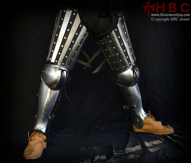 Splint Thigh Armour With Floating Knee Cop & Case Greave - Etsy