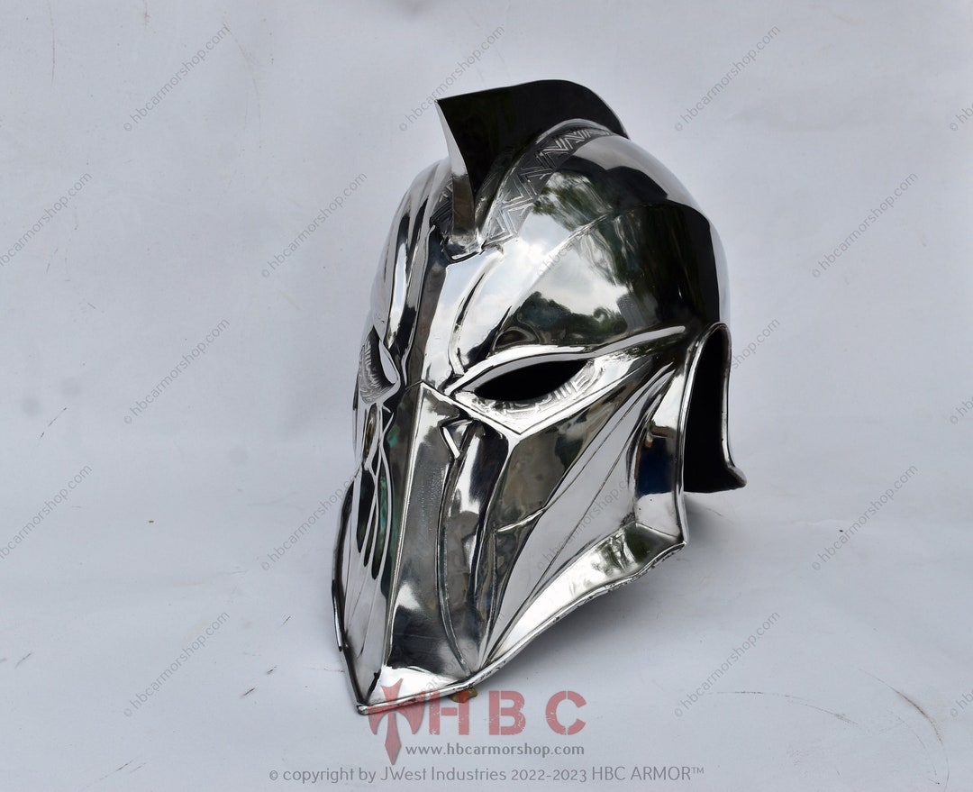 Hand-forged Dr. Fate Helmet Intricately Etched Metal Cosplay ...