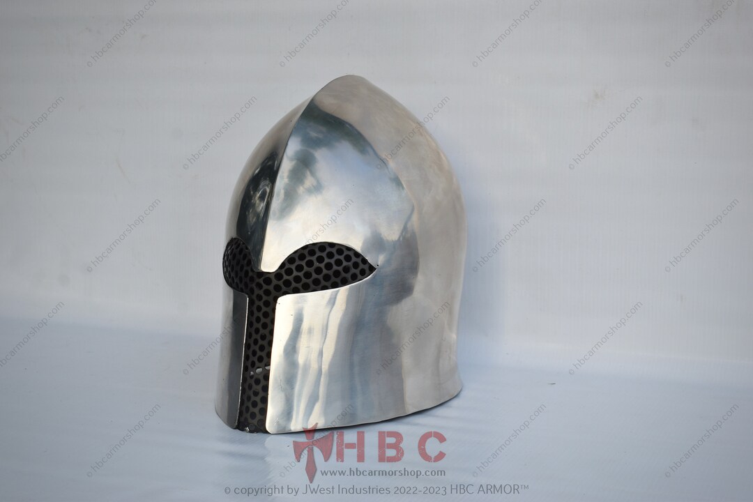 Hand-forged Knight's Hope Helmet - SCA Armor Combat Ready | Medieval ...