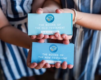 Books of the Bible Flashcards, Old and New Testament, 66 Books, Bible ...