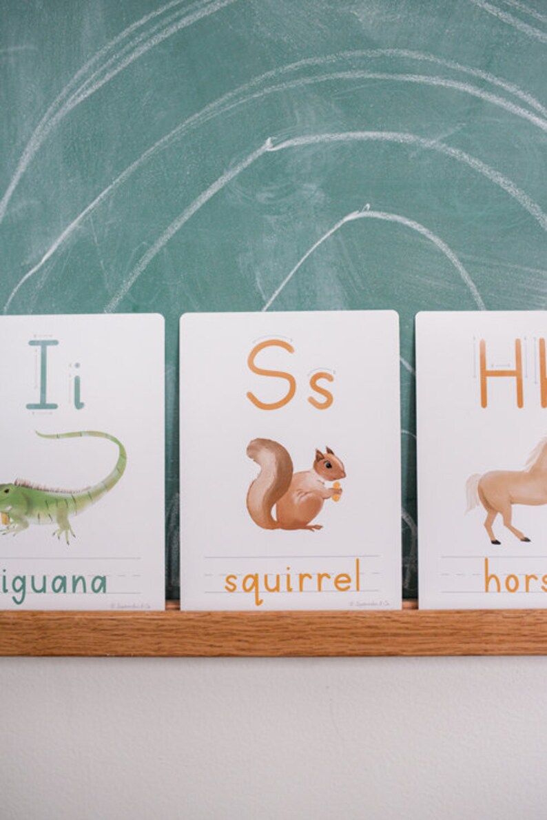 Watercolor Alphabet Cards | Etsy