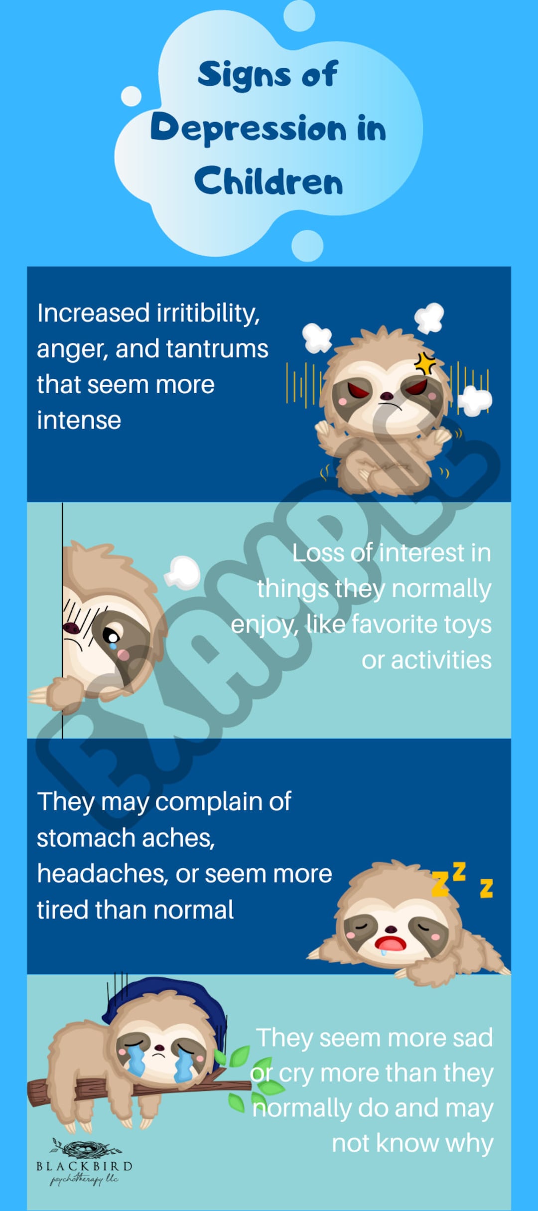 Signs of Depression in Children Infographic - Etsy