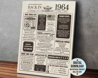Back in 1964 Poster - Etsy