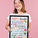 Printable Funny Party Rules Poster, Birthday Decorations, Beer Party ...