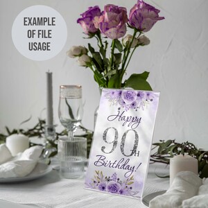 90th Birthday Signs, Party Decoration for Woman, Cheers to 90 Years ...
