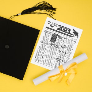 Class of 2023 Newspaper, Graduation Party Decorations, 2023 Senior Sign ...