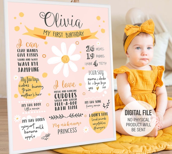 Baby First Birthday Poster Ideas