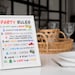 Printable Funny Party Rules Poster, Birthday Decorations Idea, Beer ...