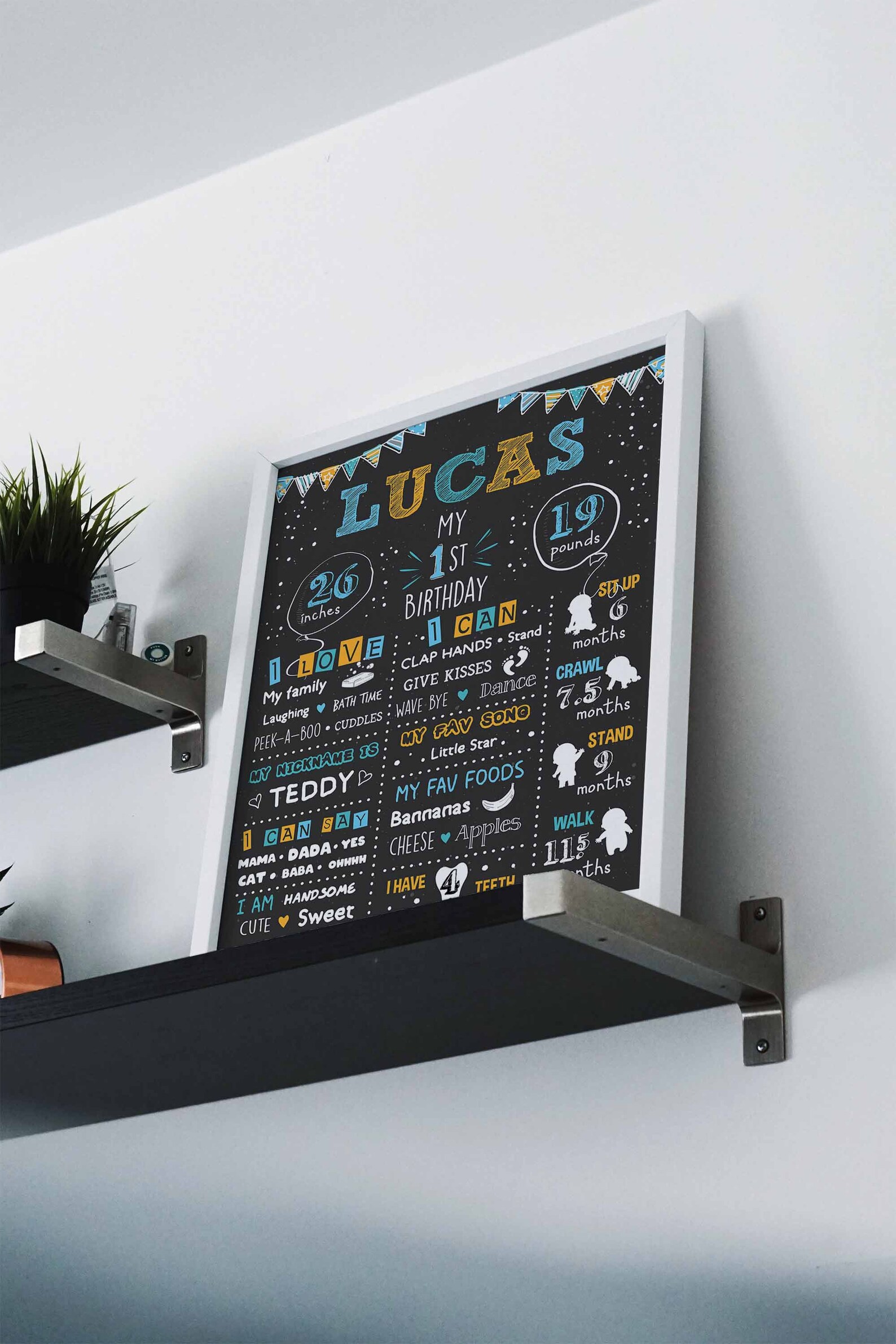 1st Birthday Chalkboard Sign First Birthday Chalkboard Boy - Etsy