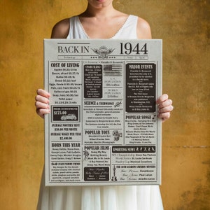 The Year 1944 in Review, Back in 1944 Fun Facts Newspaper Poster, What ...