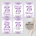 Printable 75th Milestone Purple Decorations, 75th Birthday Party Signs ...