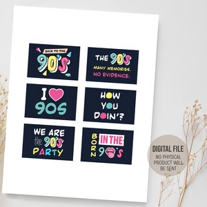 90s Theme Birthday Party Decorations, Back to the 1990s Fun Candy Bar ...