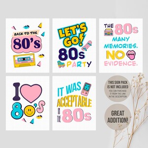 80s Theme Party Decorations, Back to the 1980s Fun Facts Poster, 80s ...