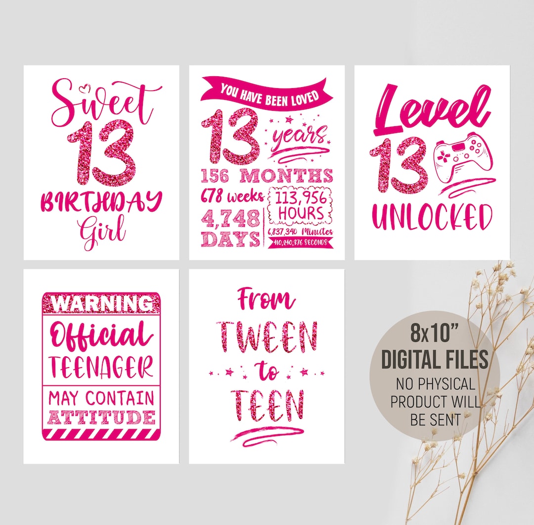 13th Birthday Decorations, Hot Pink Party Favors for Her, Fun Supplies ...