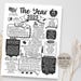 Class of 2025 Fun Facts Sign, Year 2025 Blue Newspaper, Back in 2025 in ...