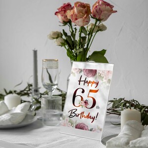 Printable 65th Milestone Birthday Decorations, Birthday Party Signs for ...