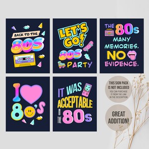 80s Theme Party Decorations, Back to the 1980s Fun Facts Poster ...