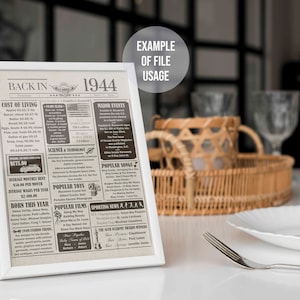 The Year 1944 in Review, Back in 1944 Fun Facts Newspaper Poster, What ...