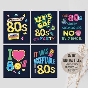 80s Theme Birthday Decorations, Back to the 1980s Funny Sign, 80s ...