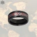 Red Mens Viking Ring Tungsten Wedding Band Mens Ring Carbon - Etsy