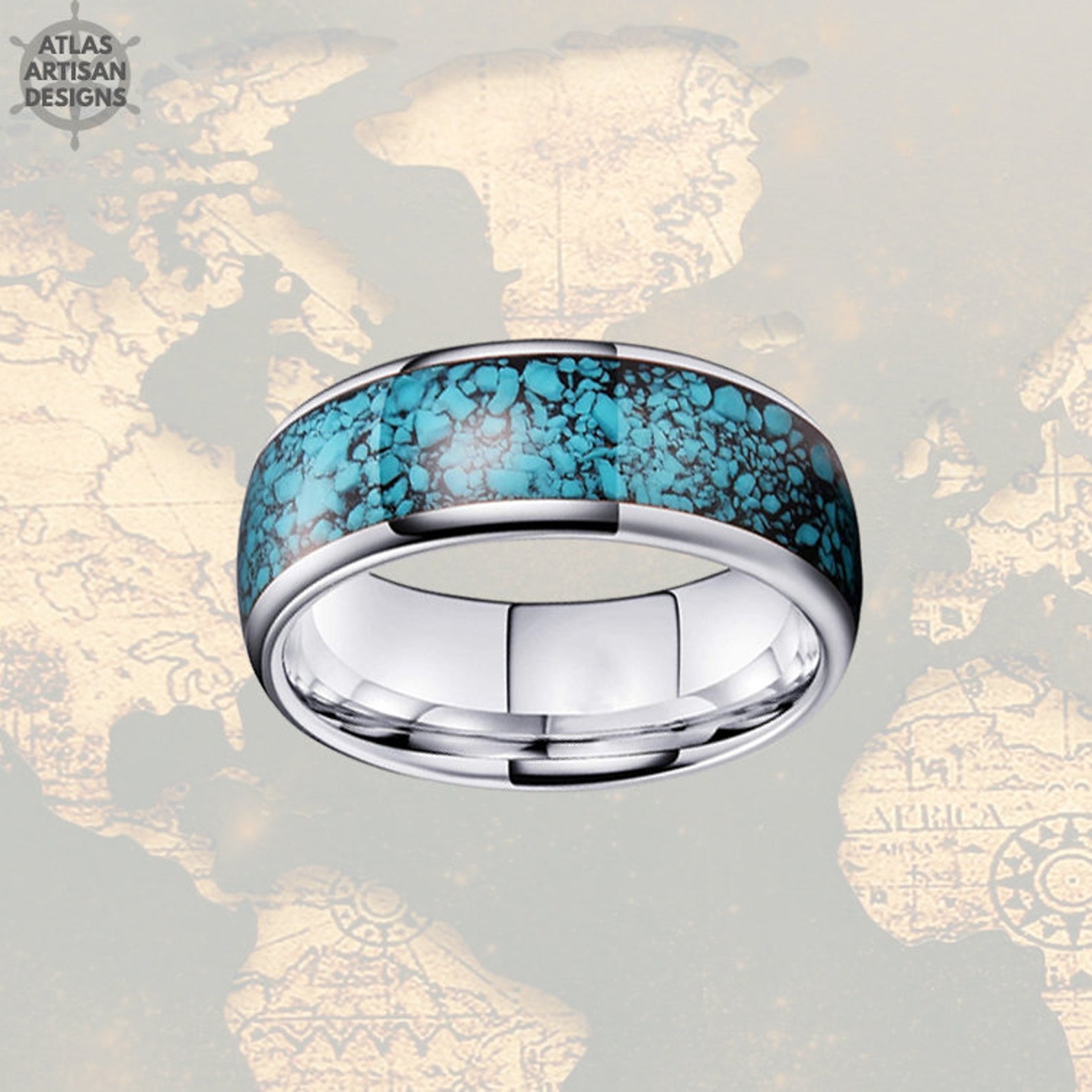 Nature Wedding Ring Mens Wedding Band Tungsten Ring 8mm | Etsy