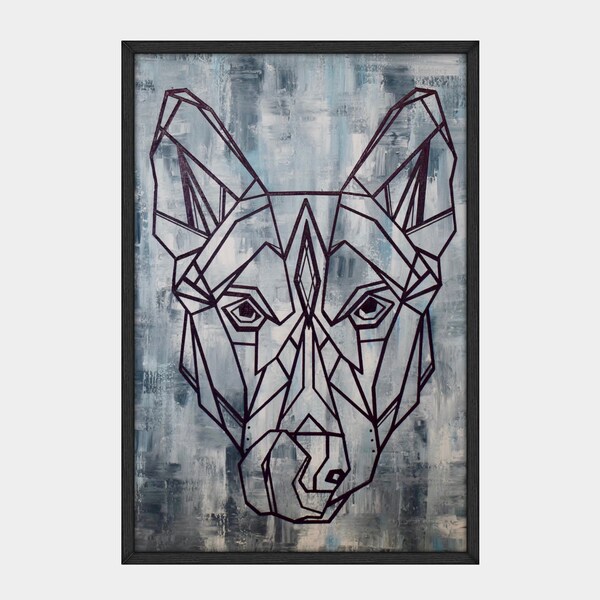 Husky Geometric Wall Art - Etsy