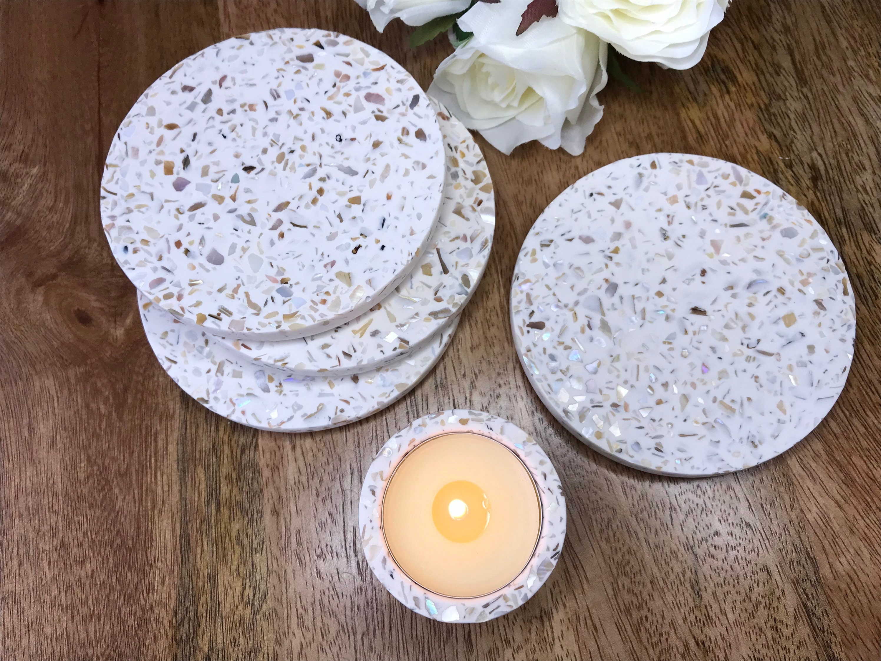 Drink & Barware Coasters Round Coasters Hand Made Using Eco Friendly ...