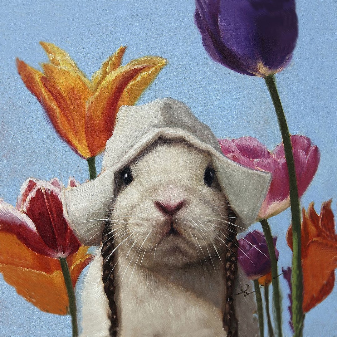 Dutch Bunny - Art Print - Etsy