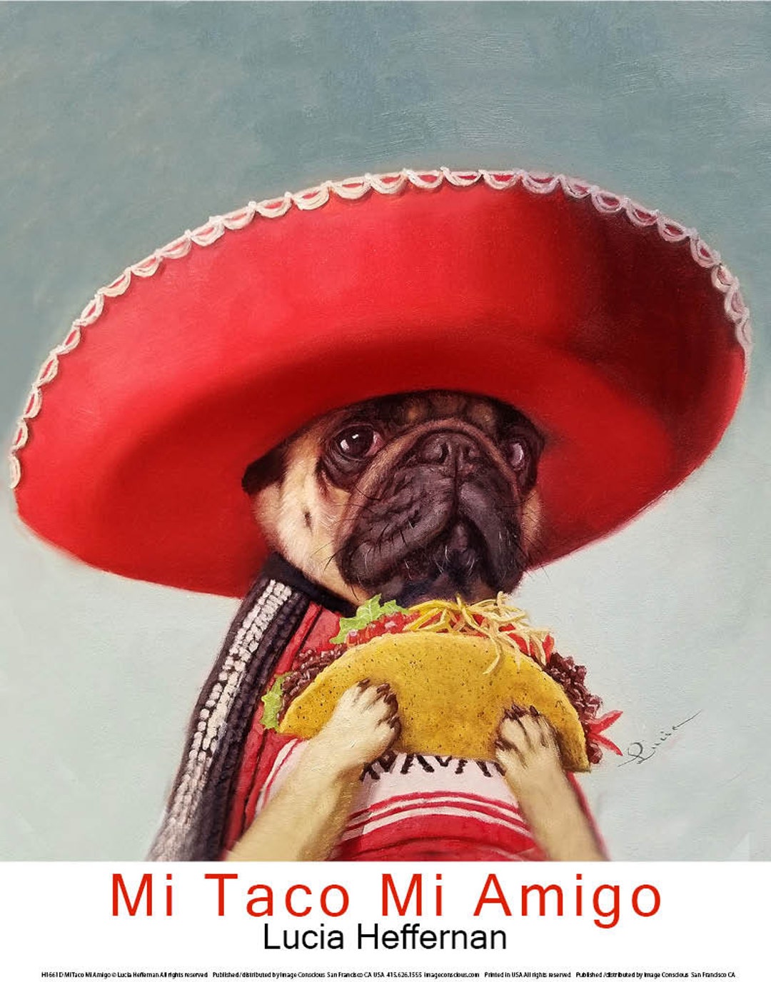 Mi Taco Mi Amigo With Text - Art Print - Etsy