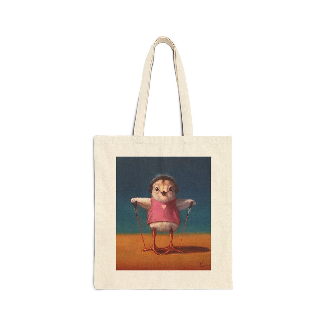 Lateral Raise Chick Canvas Tote Bag - Etsy