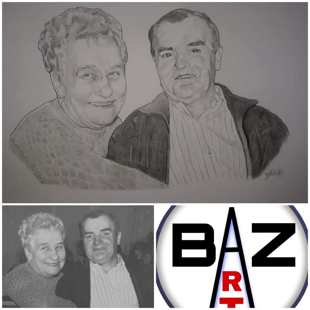 Hand Drawn Family Portrait - Etsy