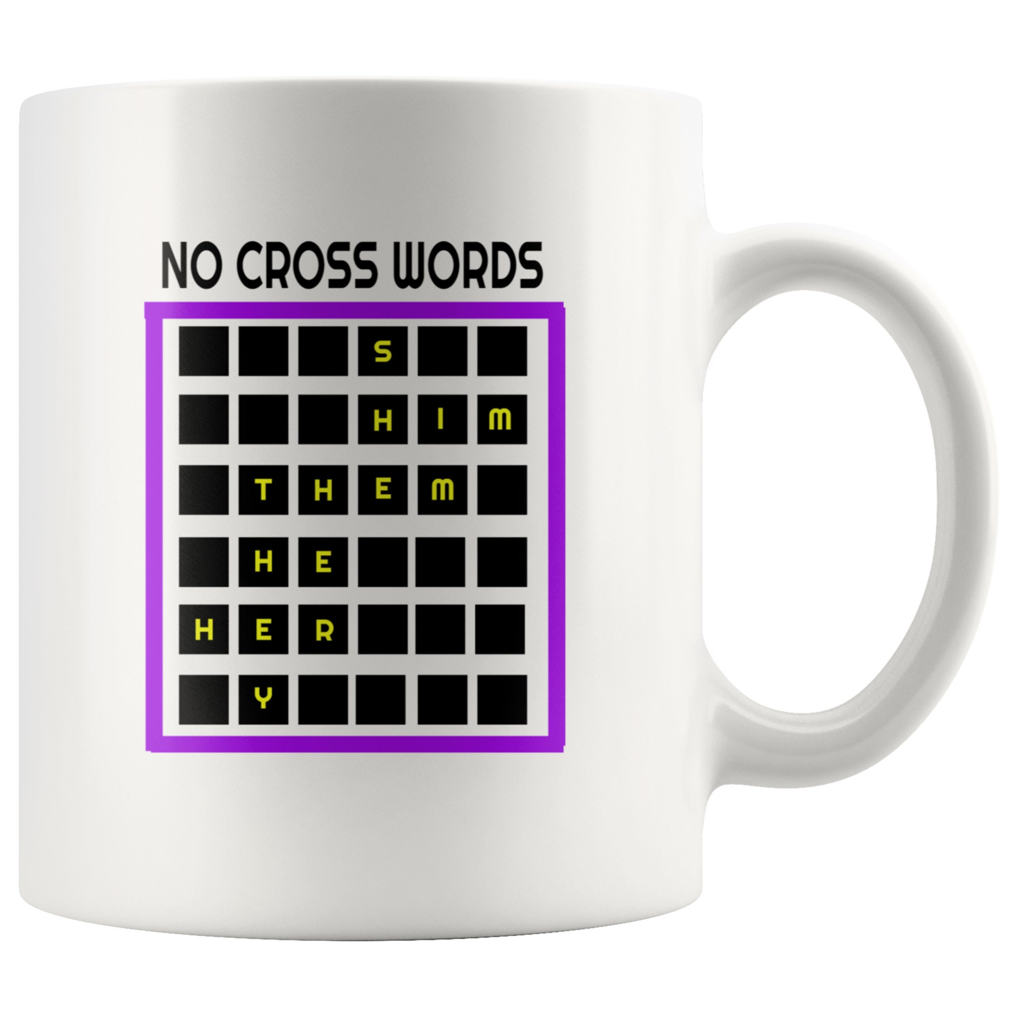 Non Binary He/Him She/Her They/Them Gender Pronouns Preference Mug