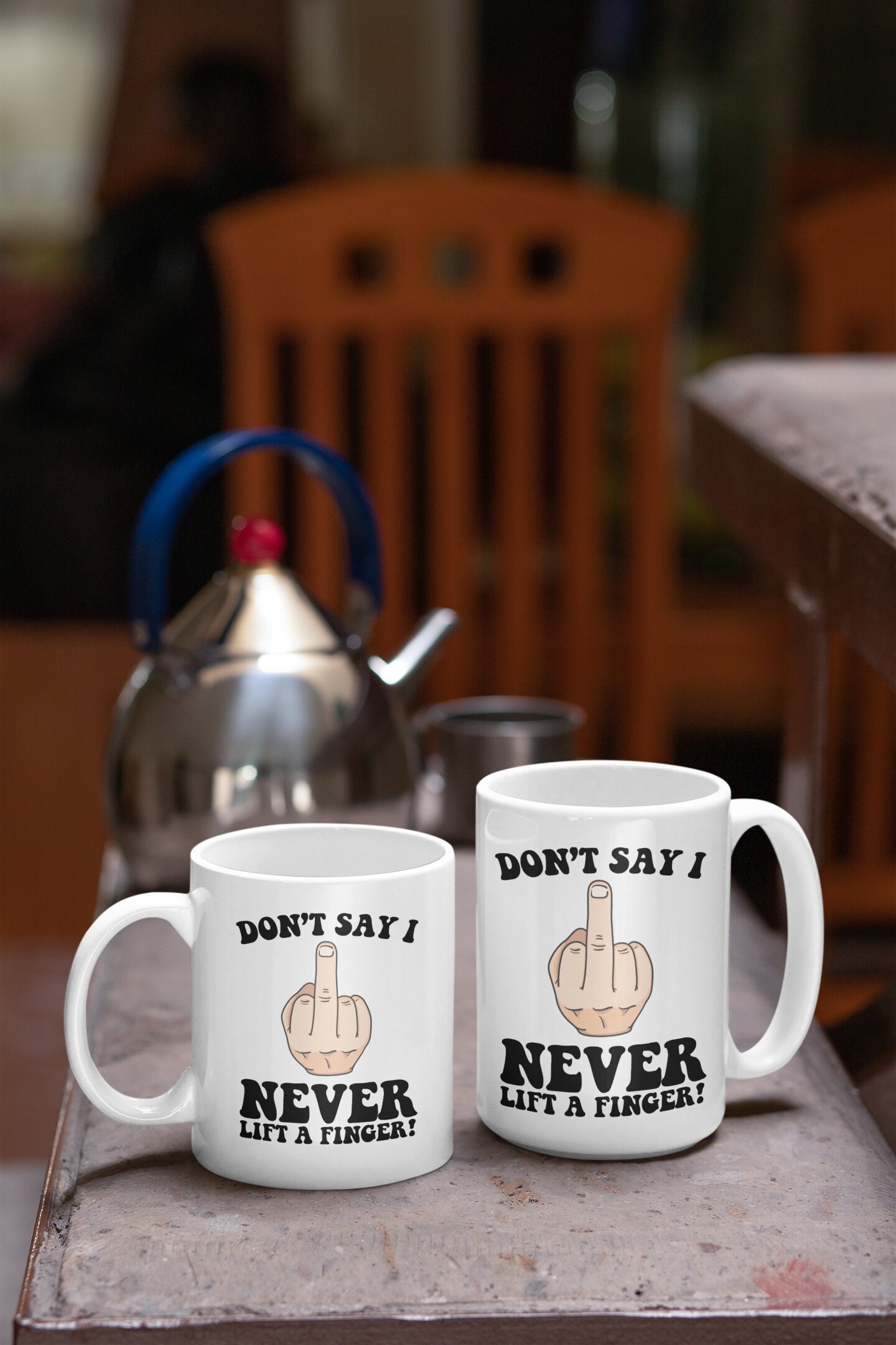 Don't Say I Never Lift A Finger Funny Middle Finger Coffee | Etsy