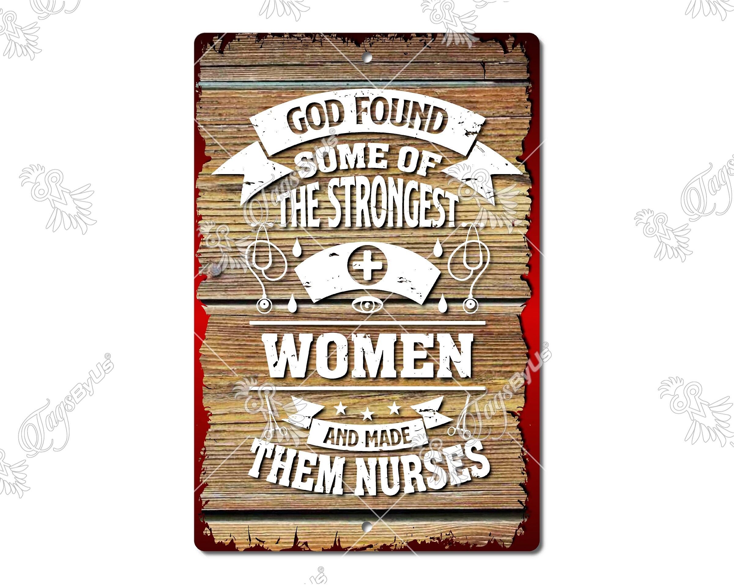 God Made Nurses Metal Sign | Etsy