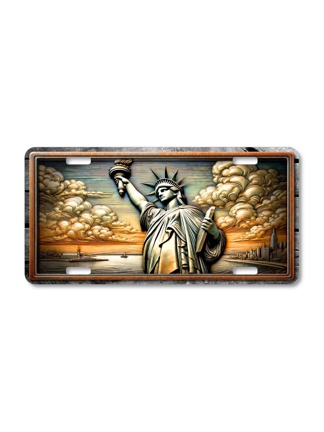 Statue of Liberty License Plate - Flat Printed Patriotic Car Tag - Etsy