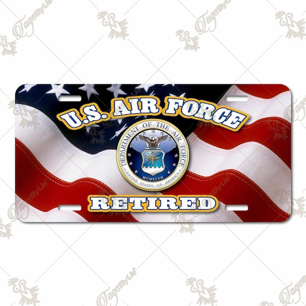 Retired Air Force License Plate - Etsy