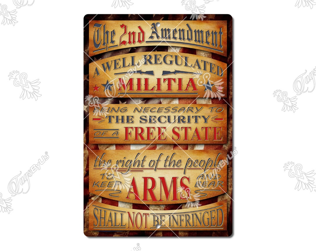 Second Amendment Metal Sign - Etsy