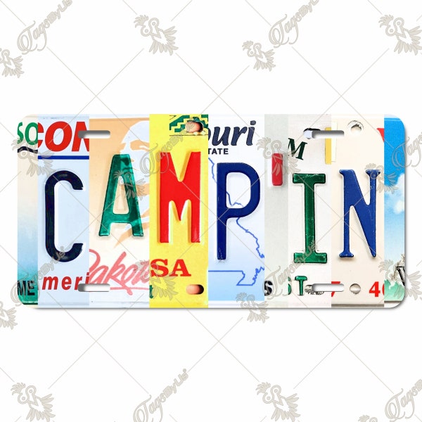 Camping License Plate Frame - Etsy