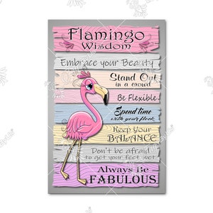 Flamingo Wisdom Desktop Sign With Free Display Easel - Etsy