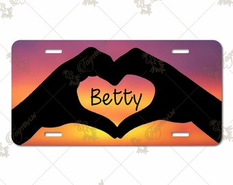 License Plate Heart - Etsy