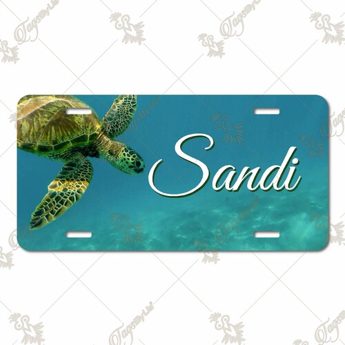 Sea Turtle License Plate Underwater License Plate Under - Etsy