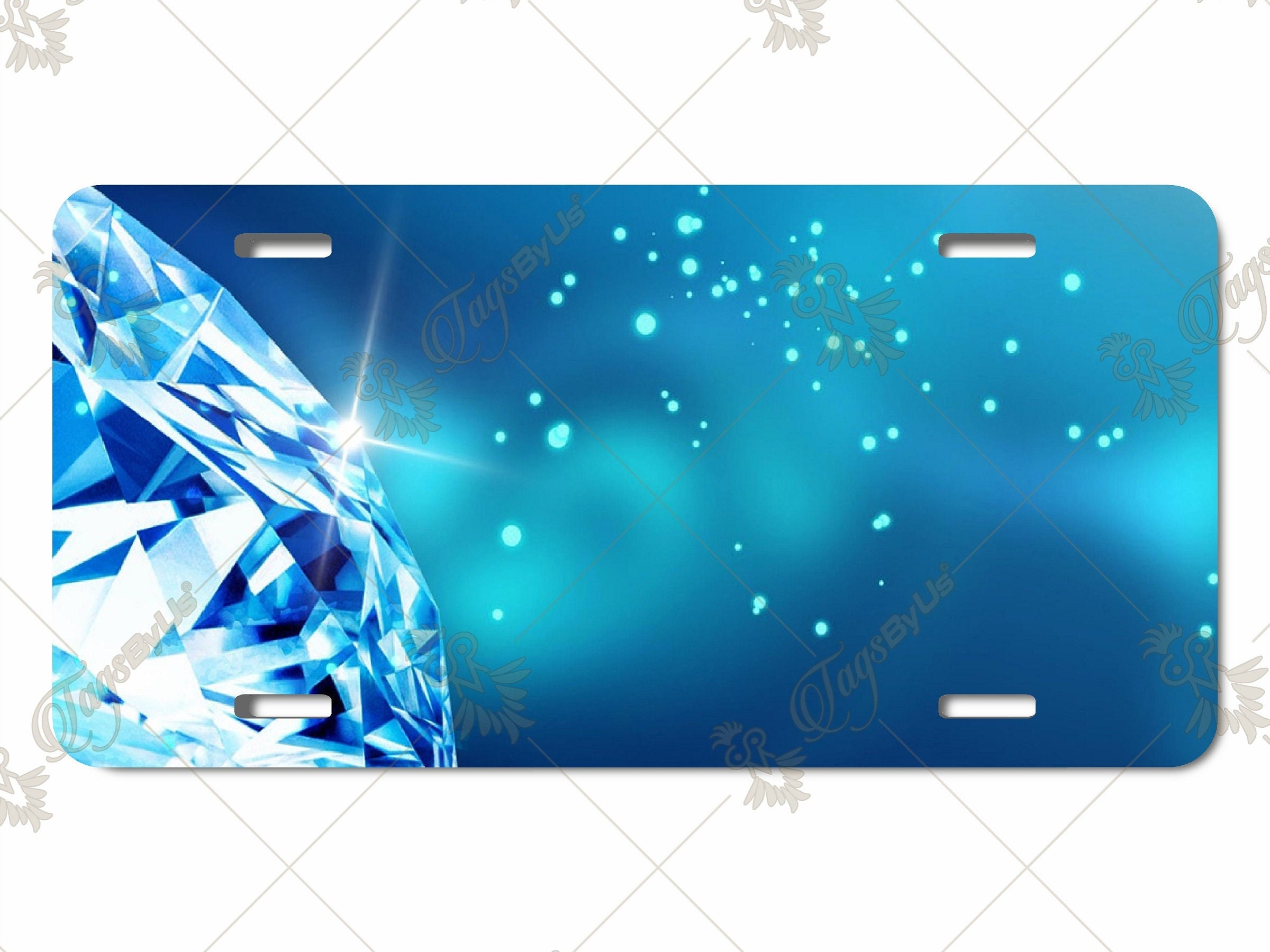 Blue Diamond License Plate - Etsy