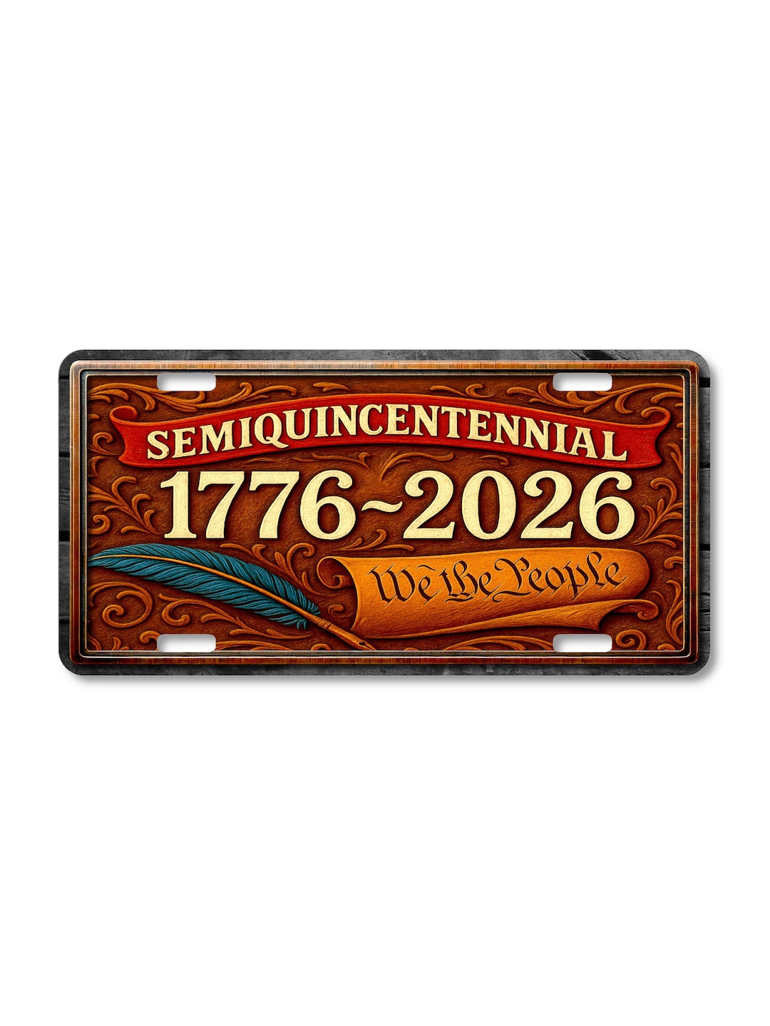 250th Anniversary License Plate: Patriotic USA Semiquincentennial ...